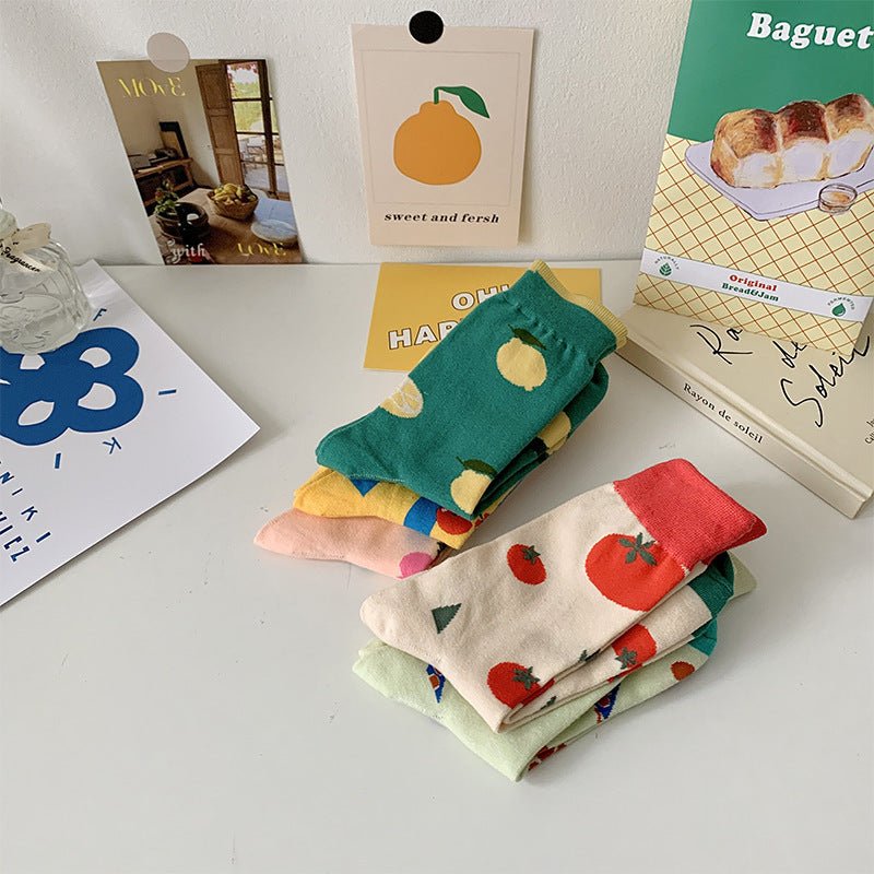 Women's Fruit High Waisted Socks - LOOUZ