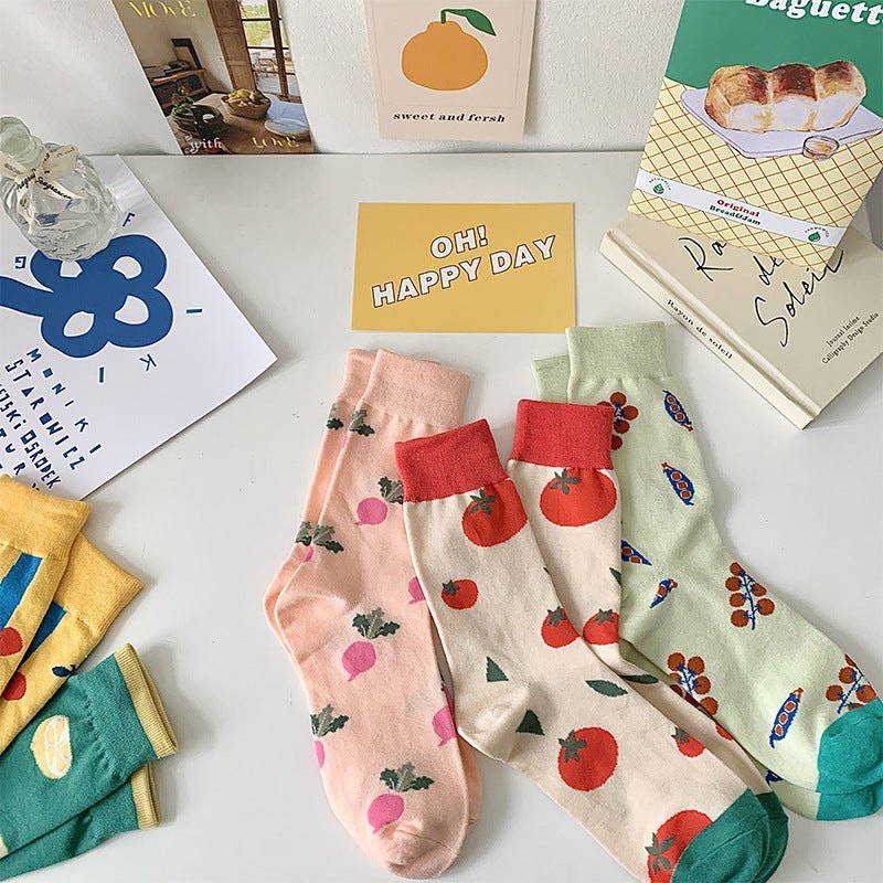 Women's Fruit High Waisted Socks - LOOUZ